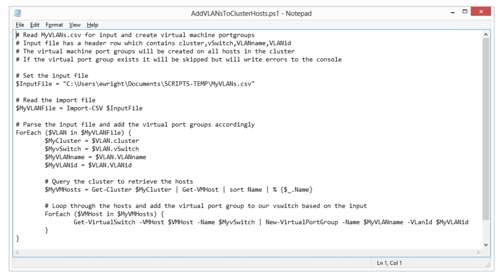 Powercli Add Multiple Vlan Port Groups To Vsphere Cluster Standard Vswitches