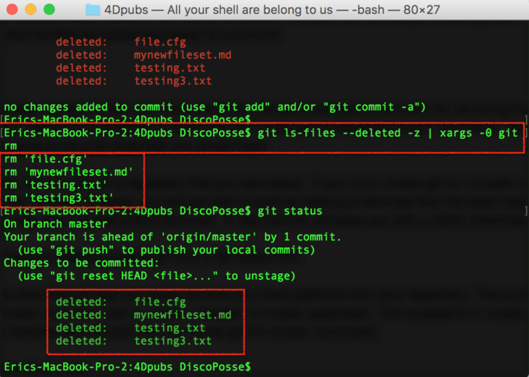 Git Remove Multiple Deleted Files - DiscoPosse.com